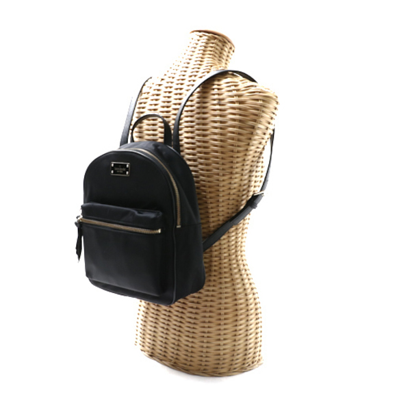kate spade | Bags | Kate Spade Mini Backpack Nylon Leather Daypack Gold ...